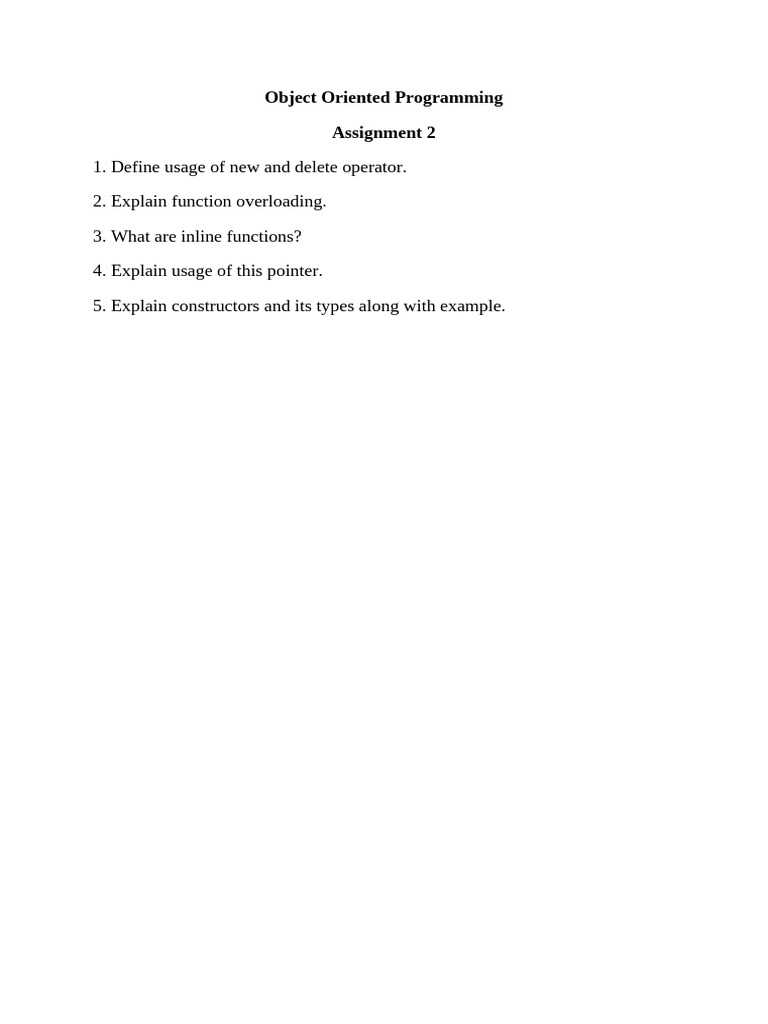 Oops Assignment 2 | PDF