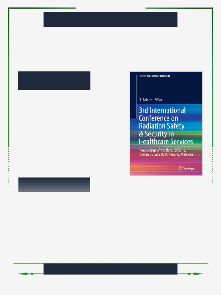 3rd International Conference on Radiation Safety Security in Healthcare ...