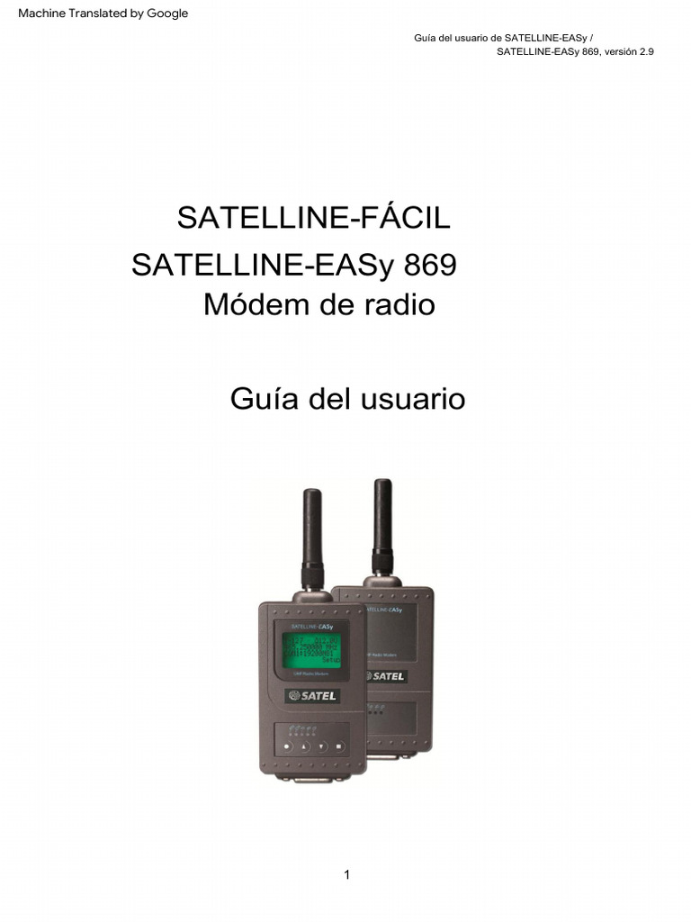 Guía de usuario SATELLINE-EASy 869 | PDF | Módem | Usuario (informática)