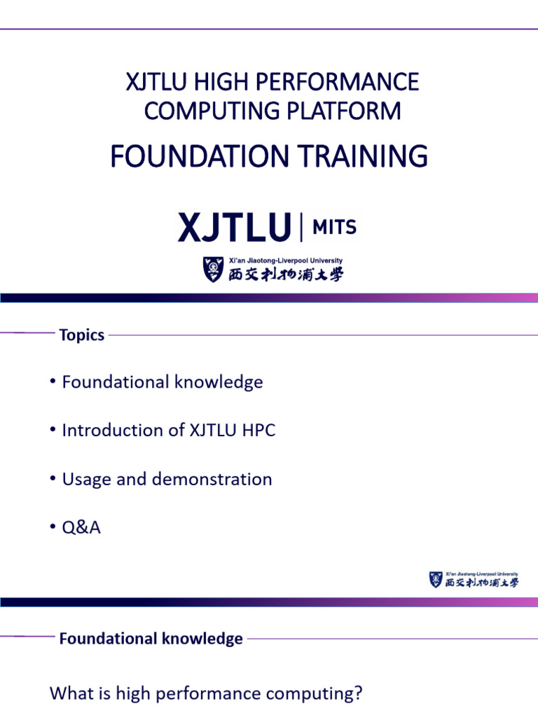 XJTLU High Performance Computing Guide | PDF | Supercomputer | Computer ...