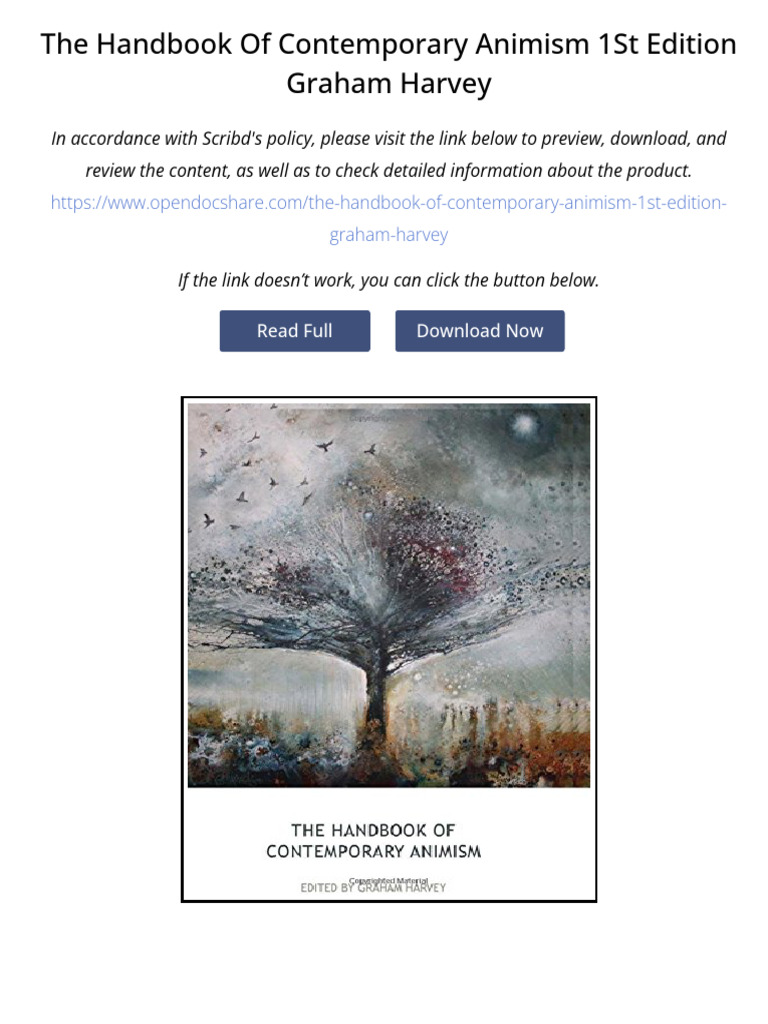 The Handbook of Contemporary Animism 1st Edition Graham Harvey | PDF