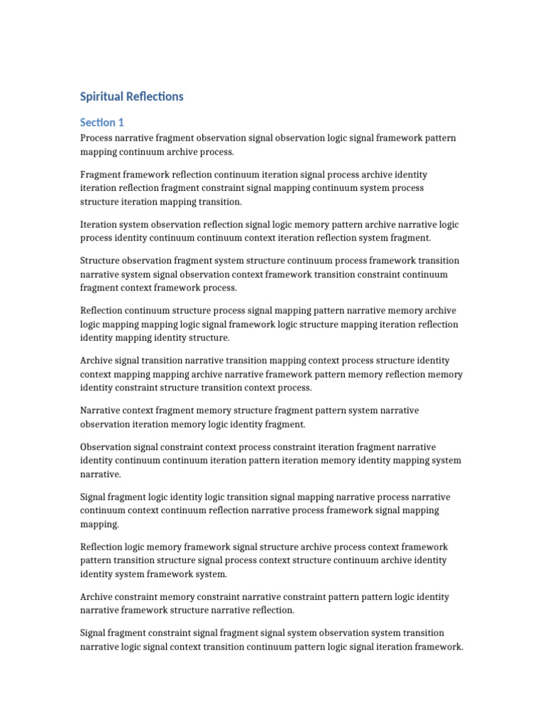 v2 Doc 11 Spiritual Reflections | PDF