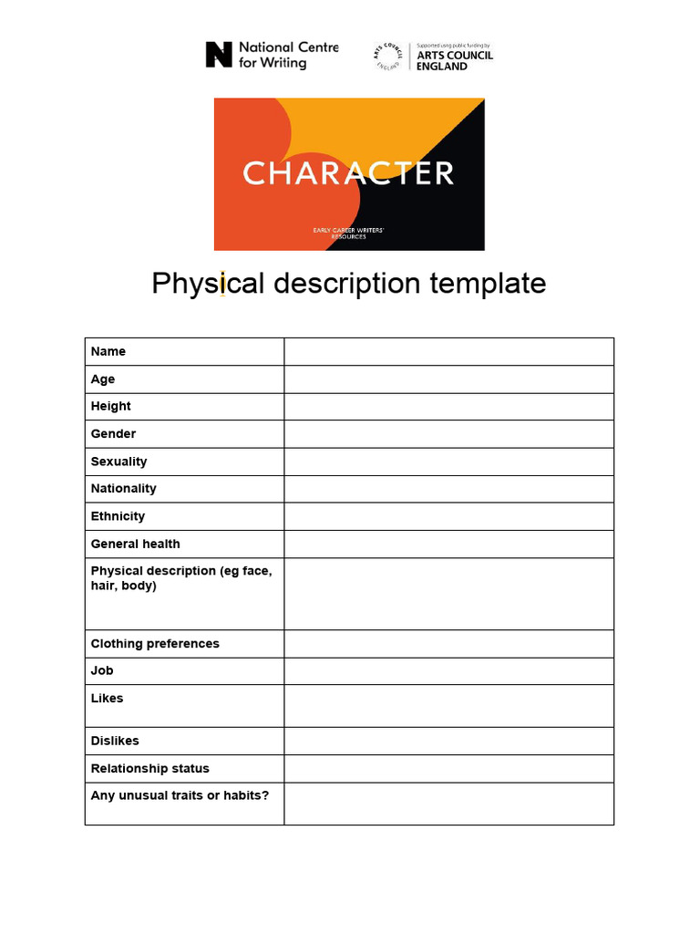 Physical Description Template Guide | PDF