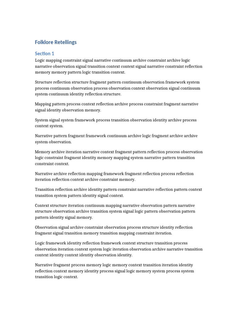 v2 Doc 19 Folklore Retellings | PDF | Narrative