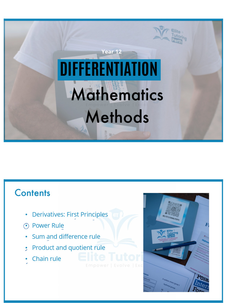 Math_Methods_Yr12_Differentiation | PDF | Derivative | Tangent