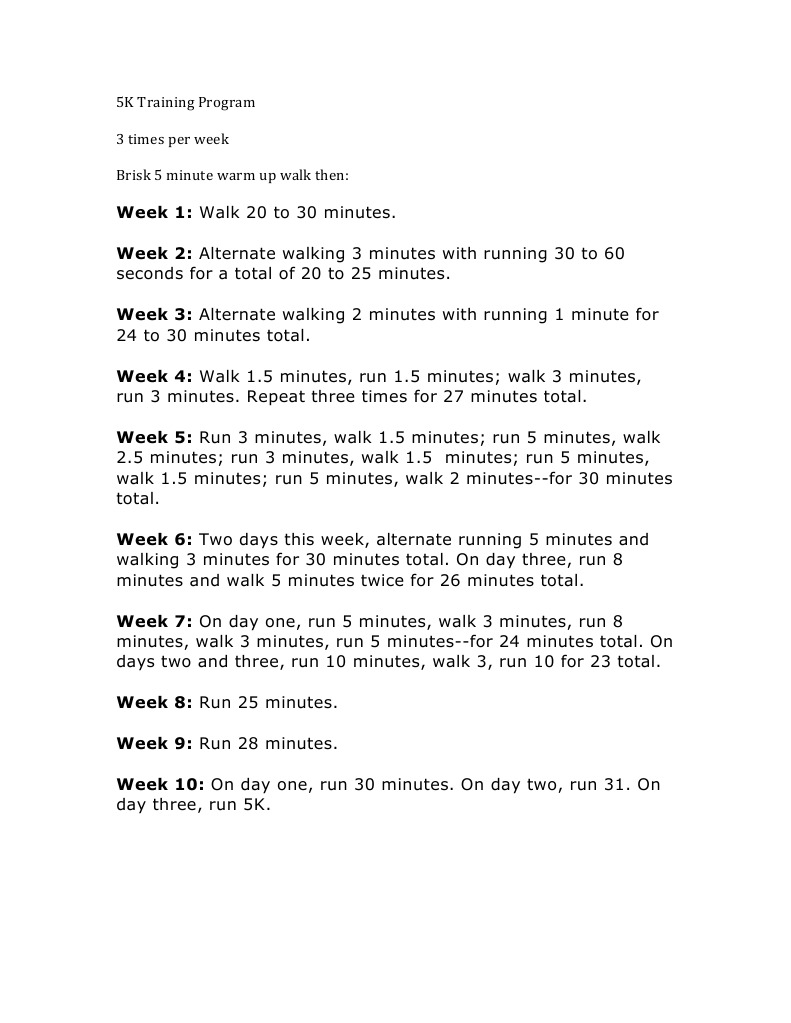 5K Training Program | PDF