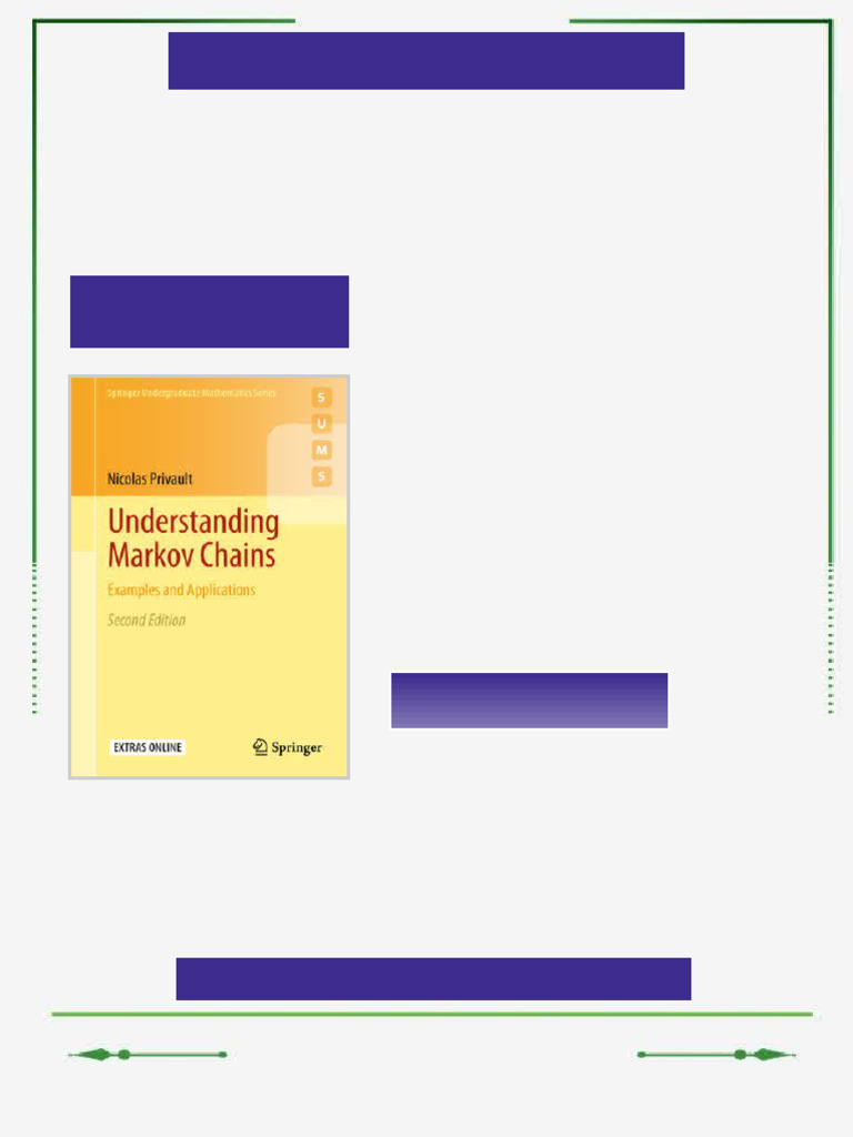 Understanding Markov Chains Examples and Applications 2nd Edition ...
