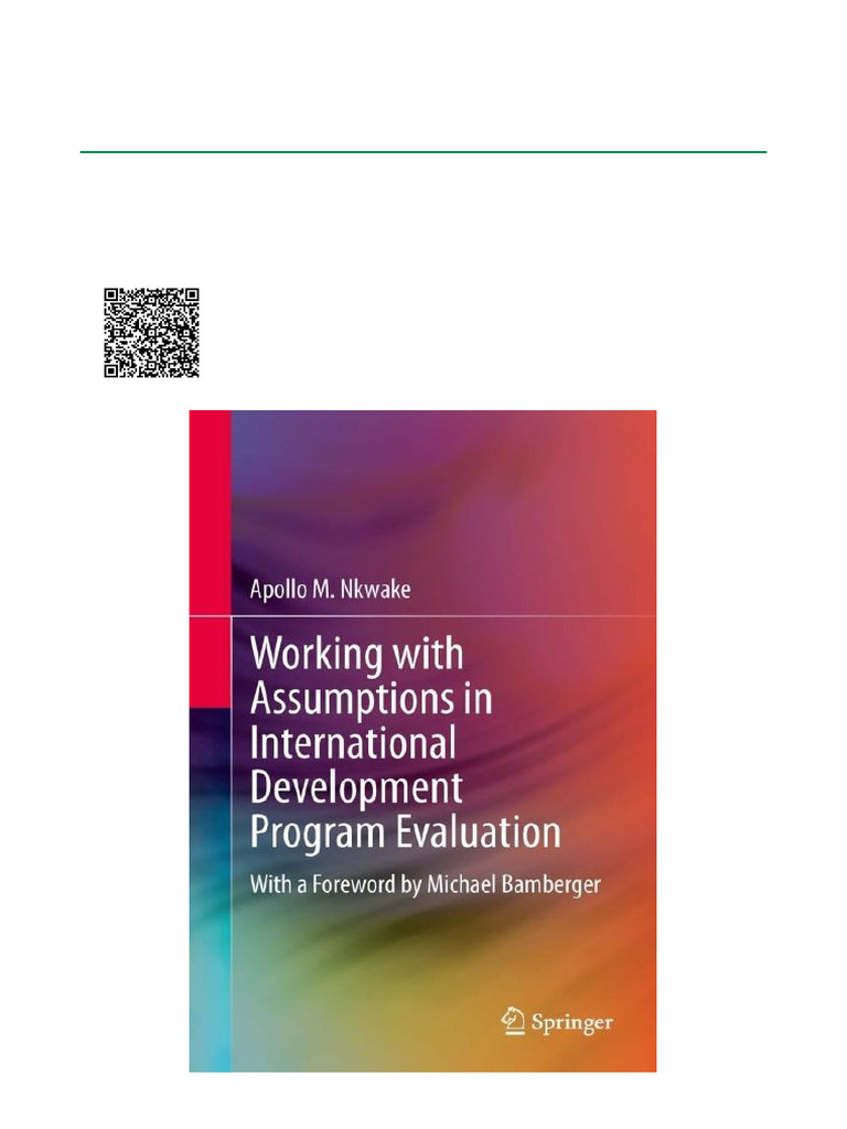 Working with Assumptions in International Development Program ...