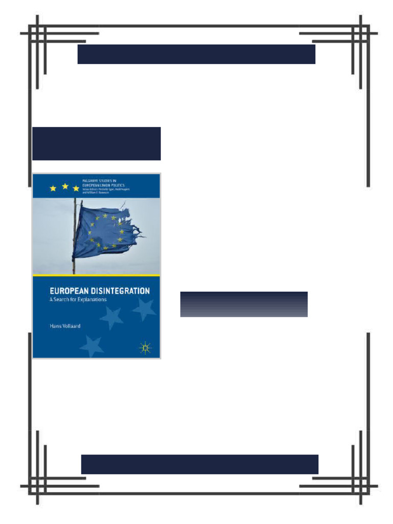 European Disintegration: A Search for Explanations Hans Vollaard eBook ...