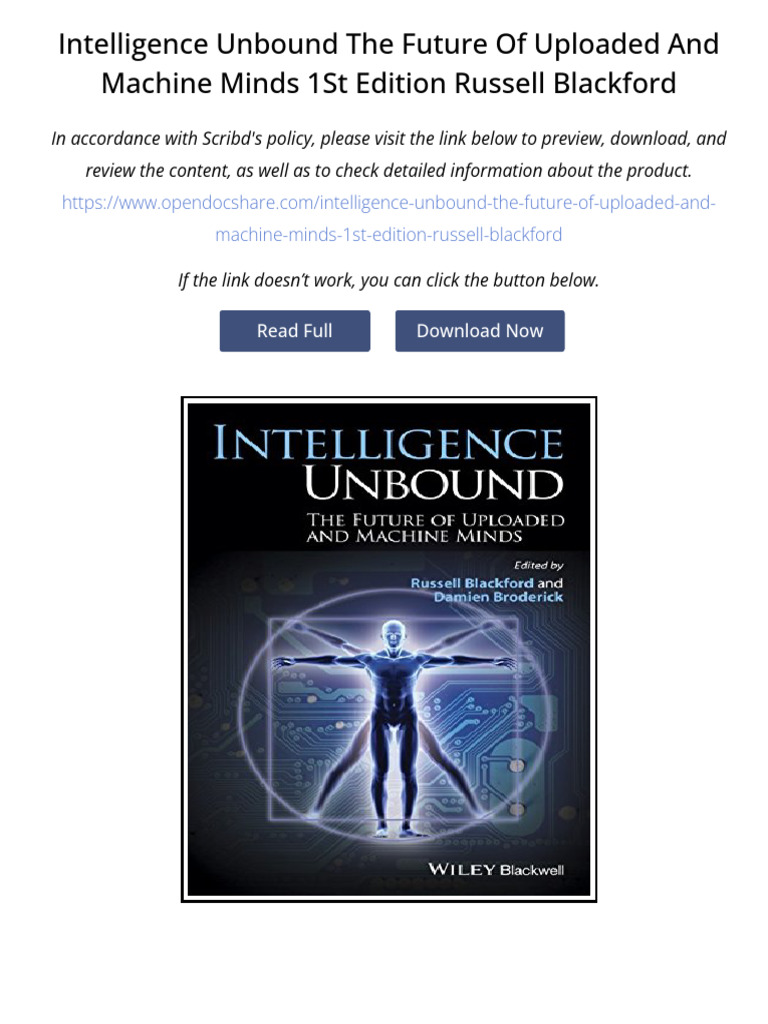 Intelligence Unbound The Future of Uploaded and Machine Minds 1st ...