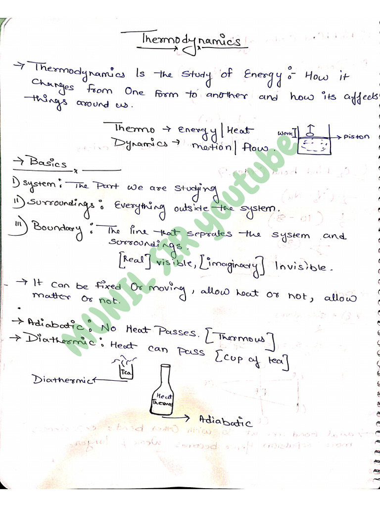 handwritten 2025 thermodynamics | PDF