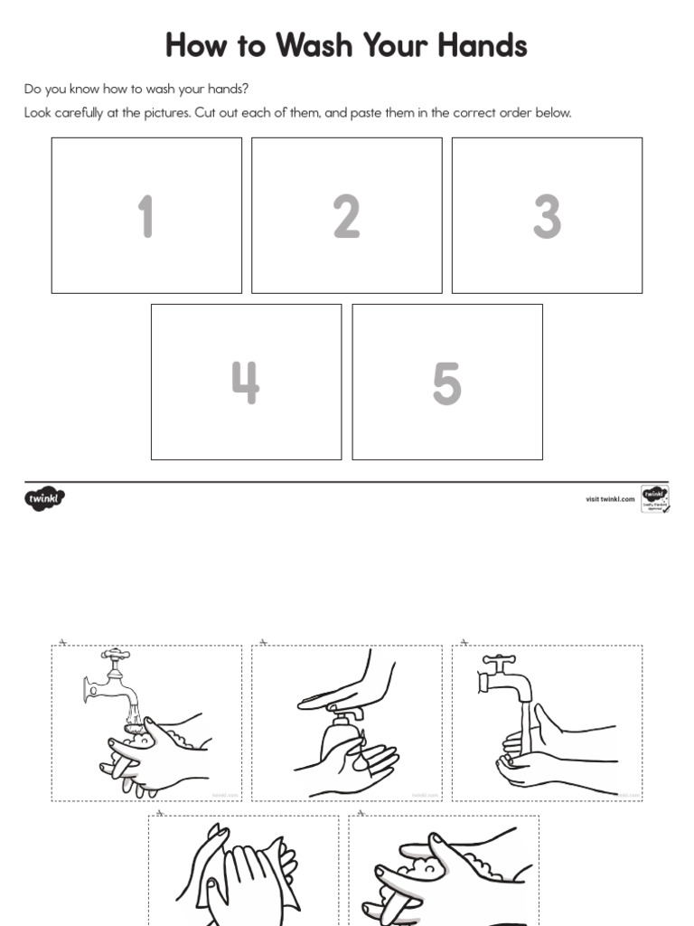 How To Wash Your Hands Sequencing Activity | PDF