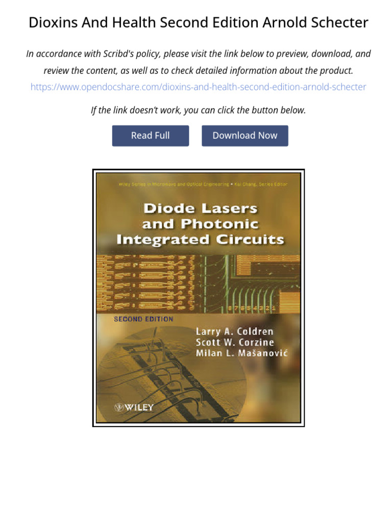 Dioxins and Health Second Edition Arnold Schecter | PDF