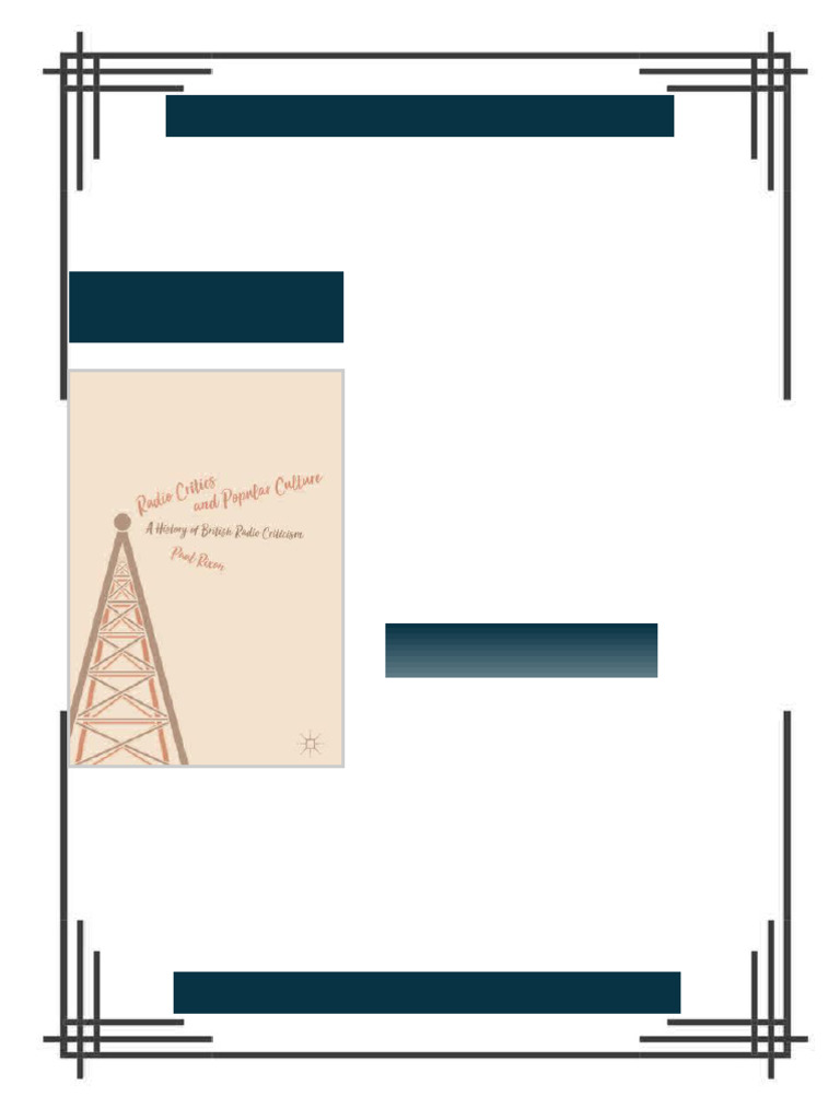 Radio Critics and Popular Culture Paul Rixon eBook official pdf version ...