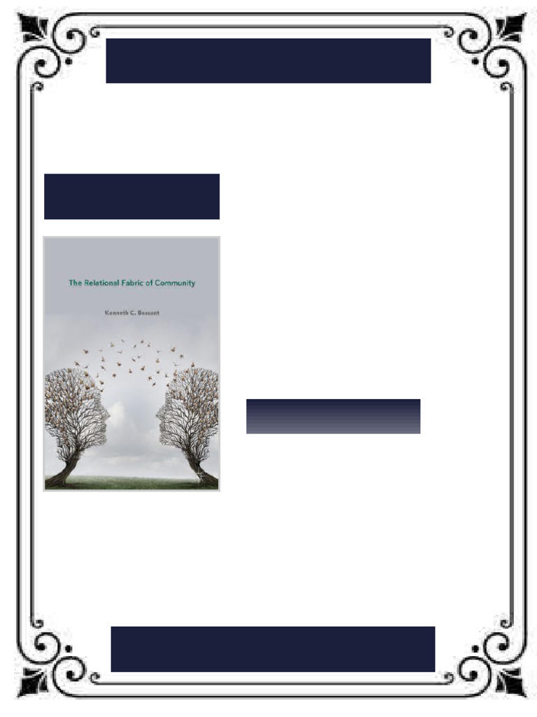 The Relational Fabric of Community Kenneth C. Bessant Ebook Optimized ...