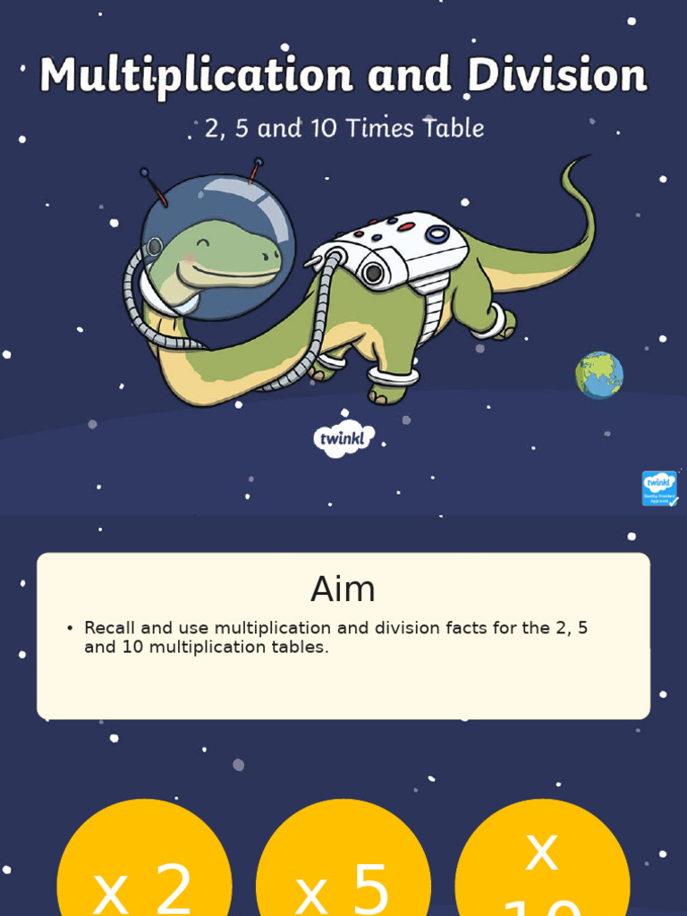T N 2095 Multiplication and Division Facts For The 2 5 and 10 Times ...