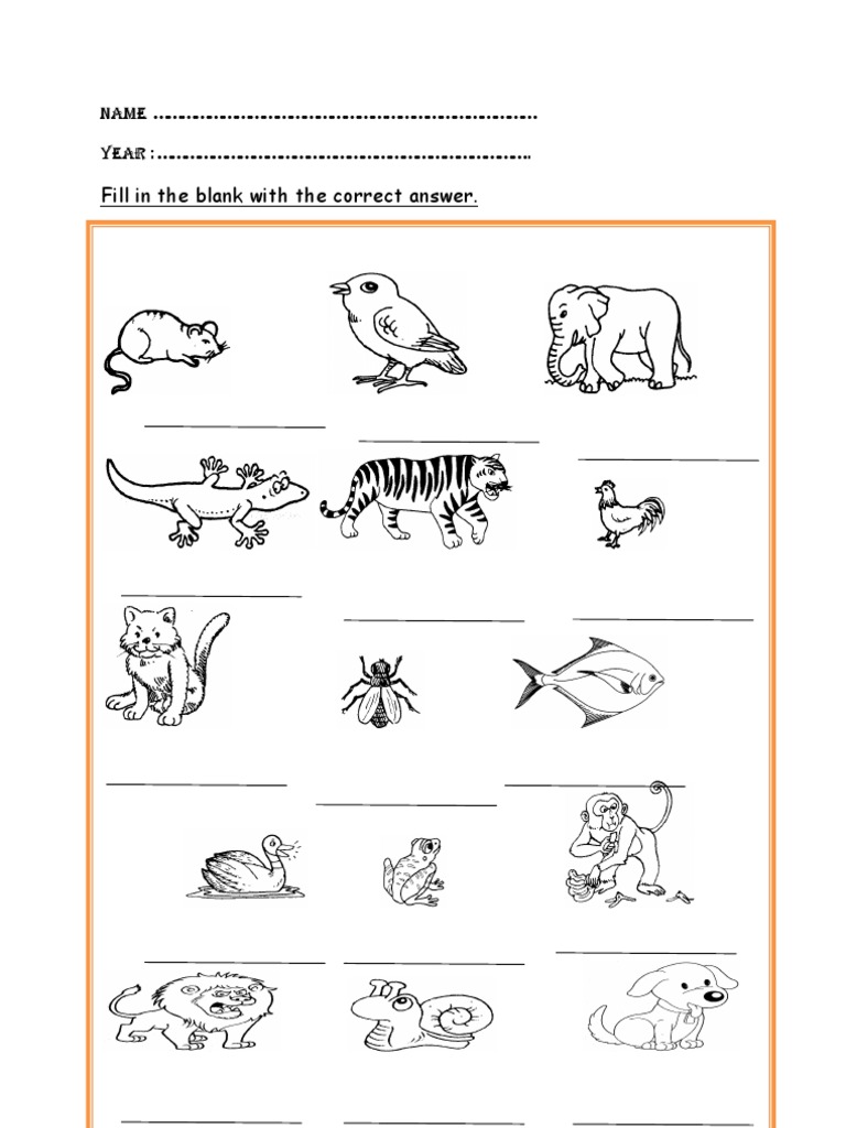 Fill in The Blank With The Correct Answer.: Name Year | PDF | Art