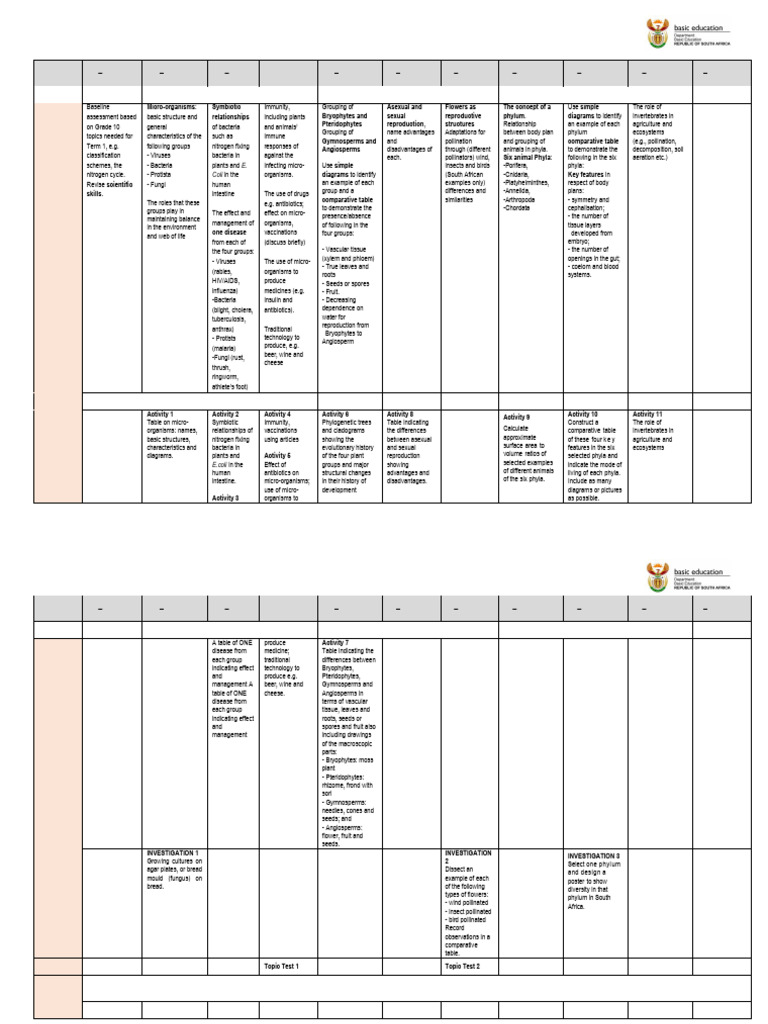 2026 Grade 11 Life Sciences Plan | PDF | Cellular Respiration ...