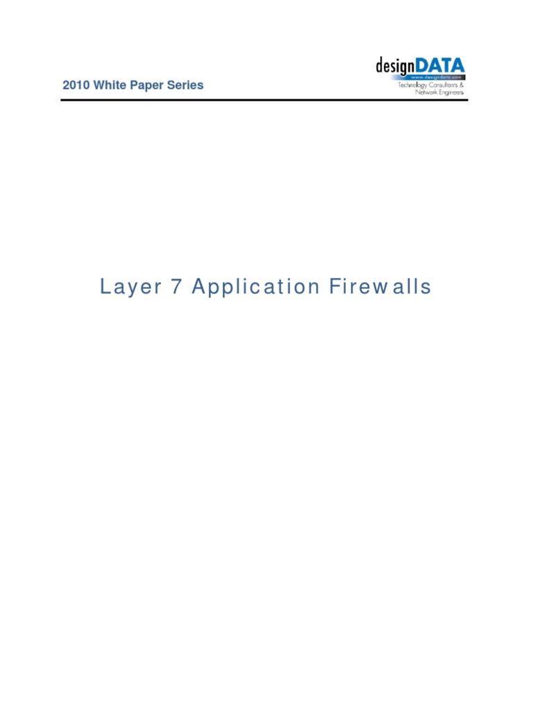 Layer7 Application Firewalls | PDF | Firewall (Computing) | Port (Computer Networking)