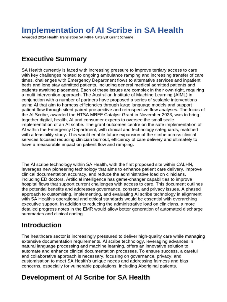 AIScribe overview | PDF | Artificial Intelligence | Intelligence (AI ...