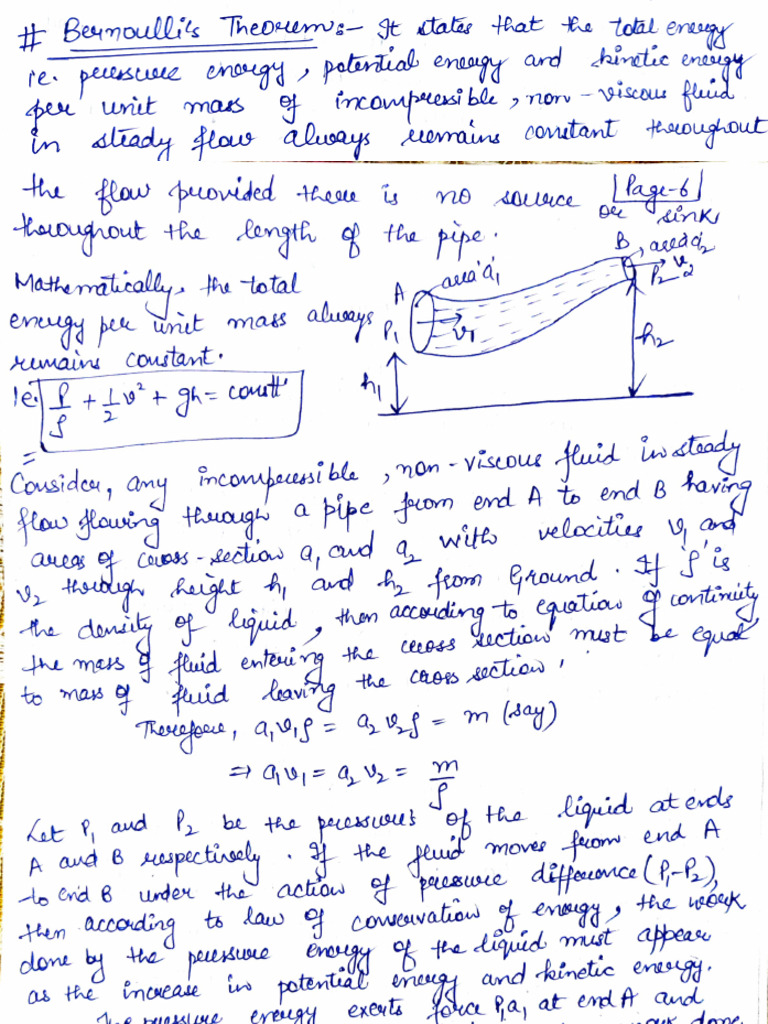 Bernoulli's Theorem (1) | PDF