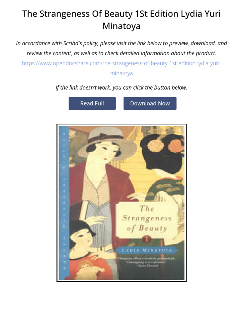 The Strangeness of Beauty 1st Edition Lydia Yuri Minatoya | PDF