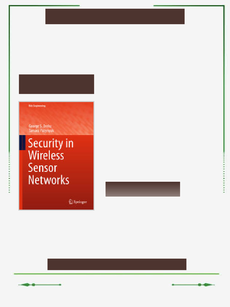 Security in Wireless Sensor Networks 1st Edition George S. Oreku eBook ...