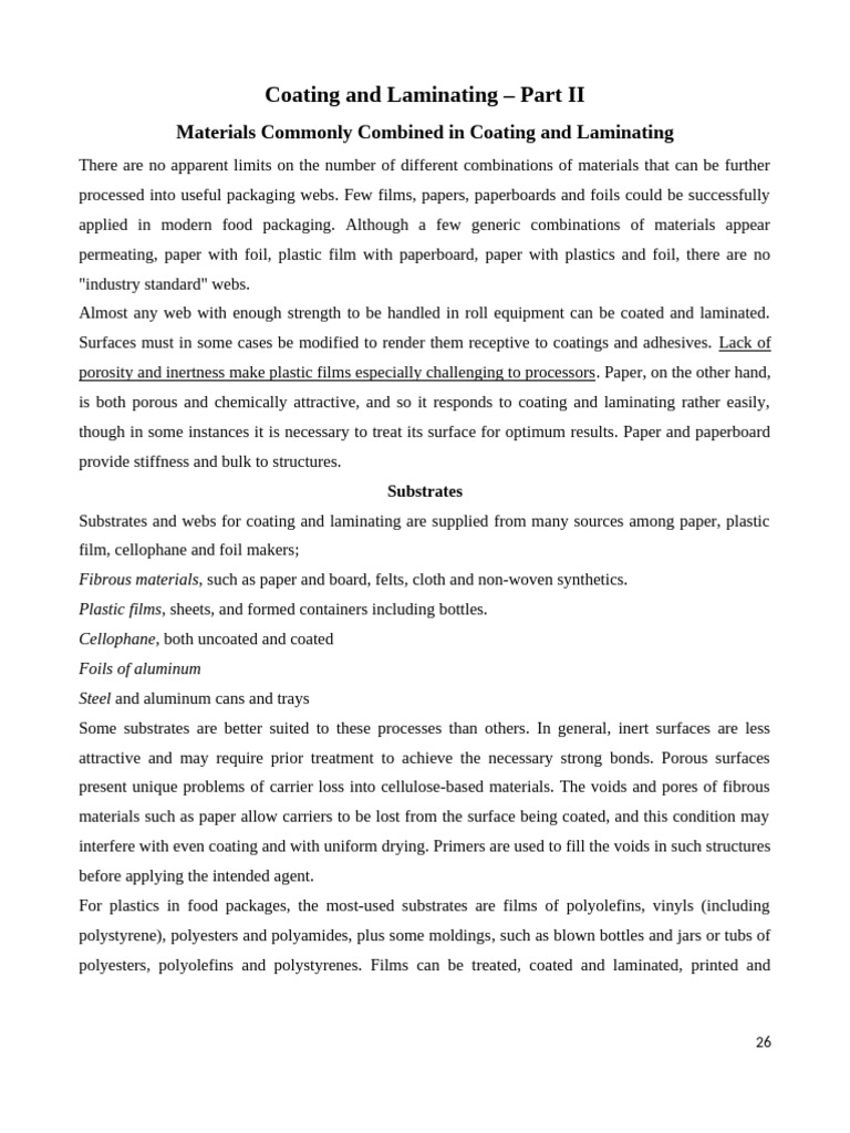 Coating and Laminating - Part II | PDF | Lamination | Polyolefin