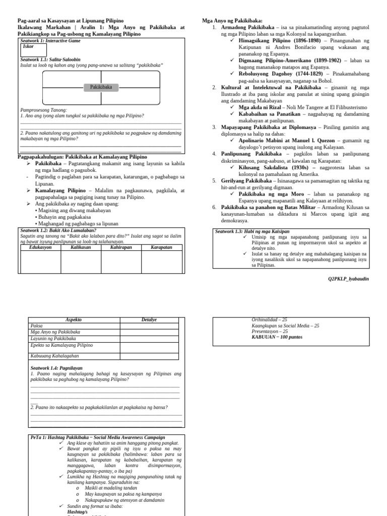 Handout Sa Kasaysayan 5 | PDF