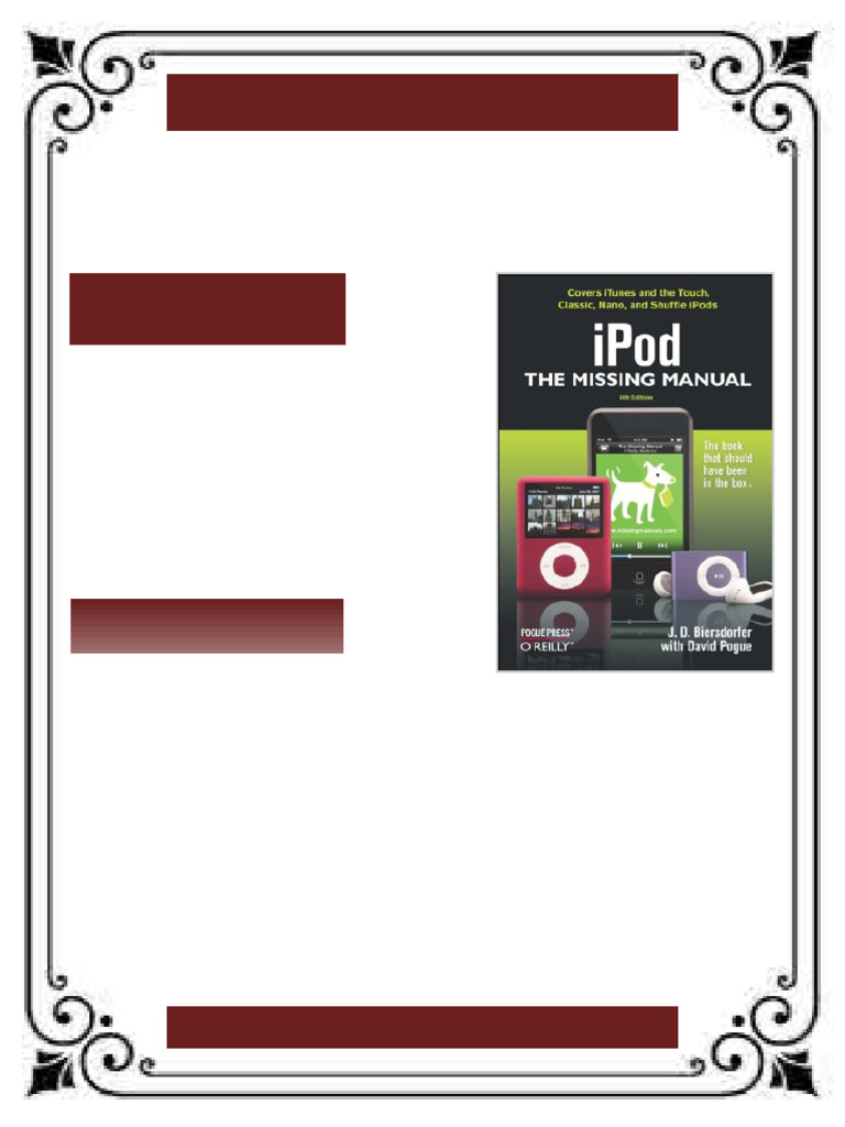 iPod The Missing Manual Ninth Edition J D Biersdorfer J.D. ebook pro ...