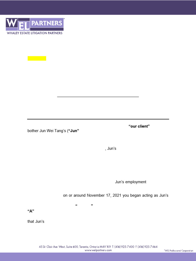 240606 Draft Ltr to Sarah (for Client Rev) 2 | PDF | Fiduciary | Power ...