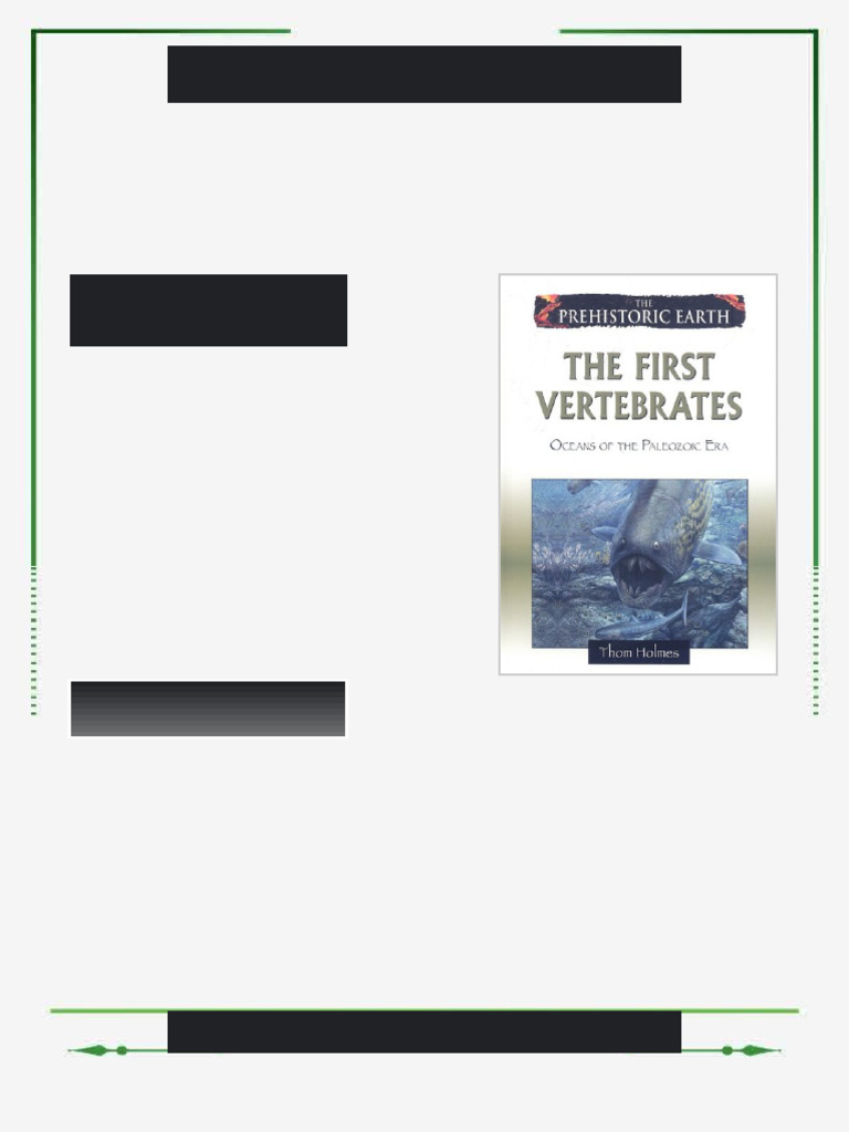 THE PREHISTORIC EARTH 2 The First Vertebrates Oceans of the Paleozic ...