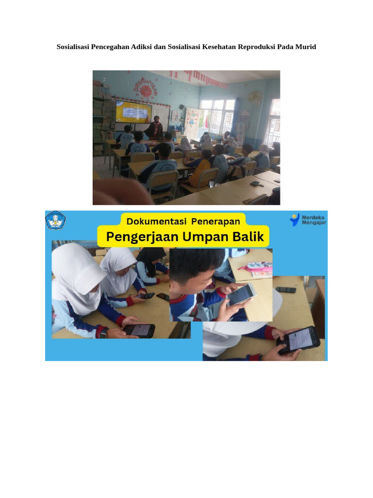 Sosialisasi Pencegahan Adiksi Dan Sosialisasi Kesehatan Reproduksi Pada ...
