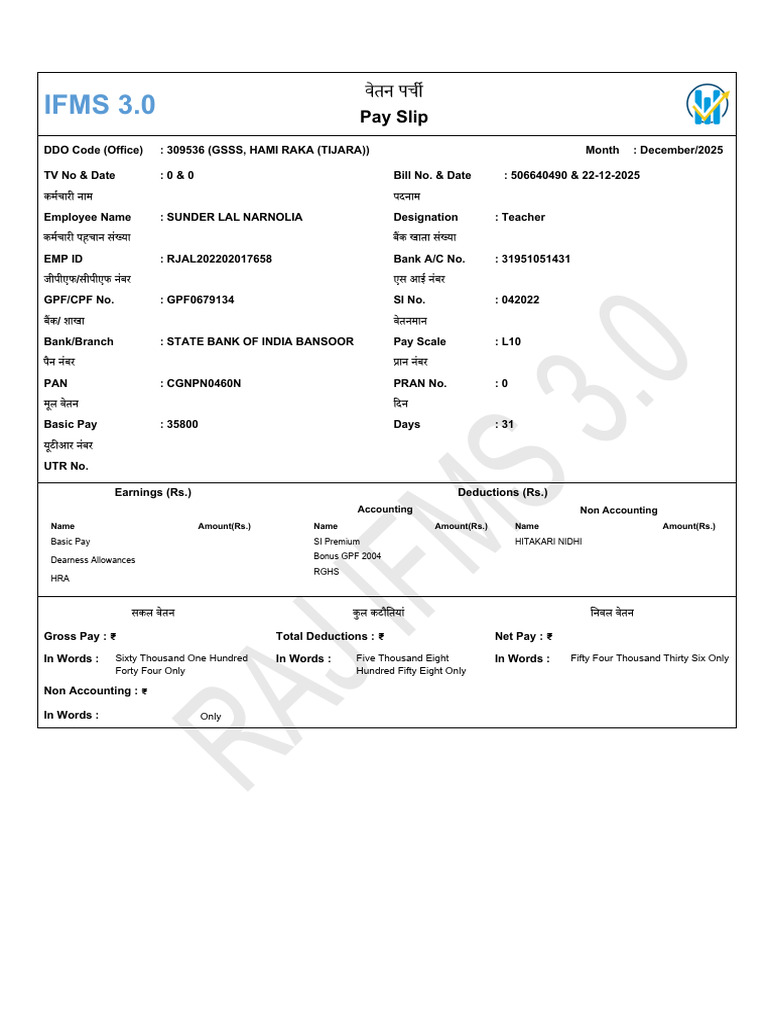 Pay-Slip (11) | PDF