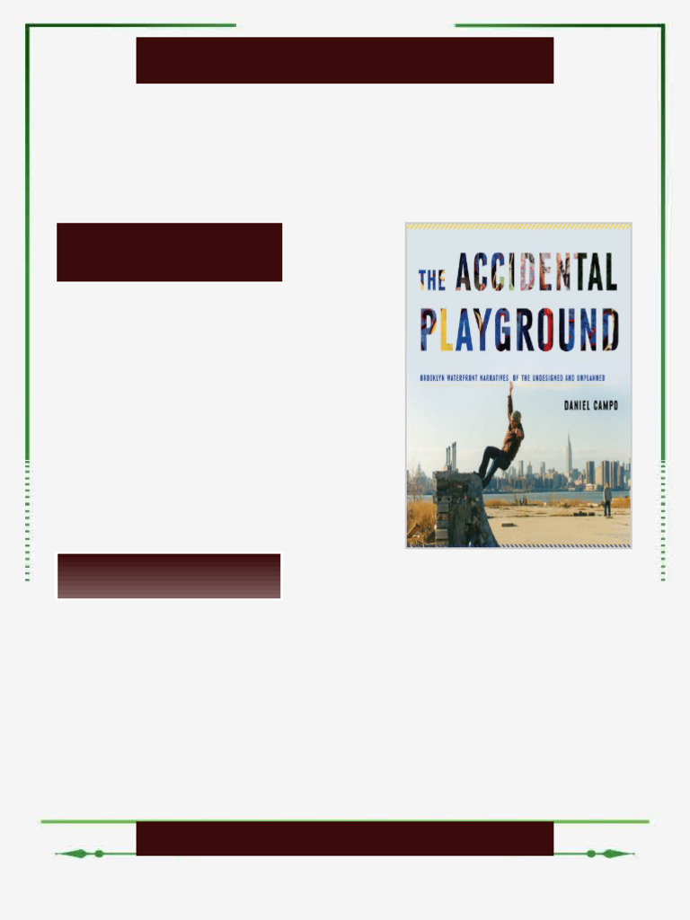 The Accidental Playground Brooklyn Waterfront narratives of the ...