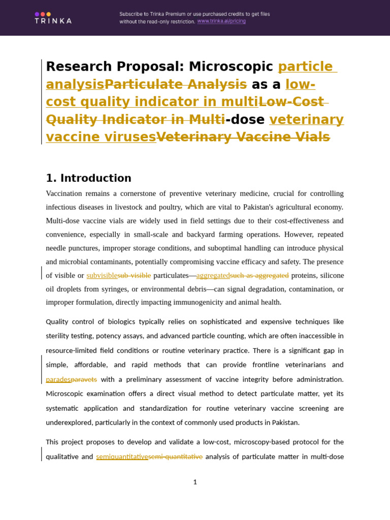 Research Purposal Edited Litemode | PDF | Word | Vaccines