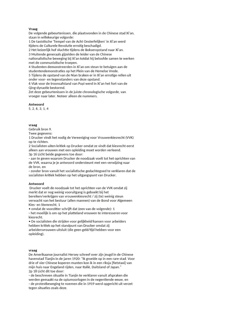 History Answers and Questions | PDF