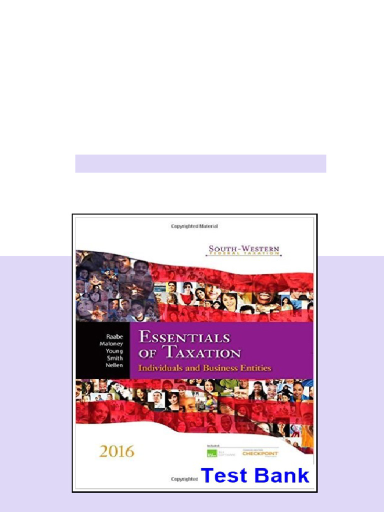 South-Western Federal Taxation 2016 Essentials of Taxation Individuals ...