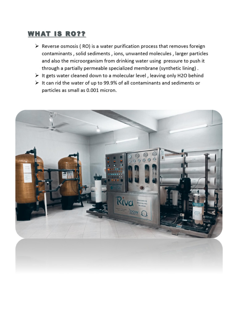 Water Purification Process | PDF | Water Purification | Transparent ...