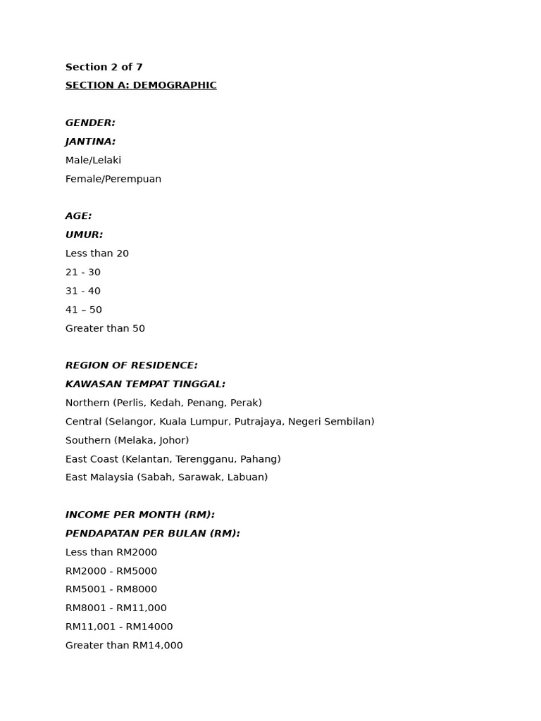 QUESTIONNAIRE SURVEY | PDF