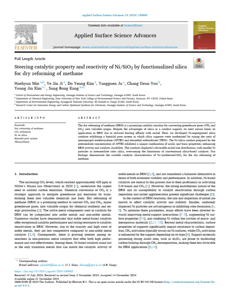 Propiedad catalítica y reactividad de Ni-SiO2 mediante sílice ...