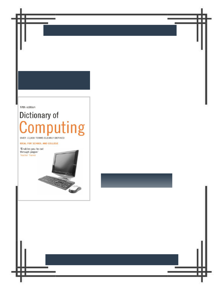 Dictionary of Computing Over 10 000 terms clearly defined 5th Edition ...