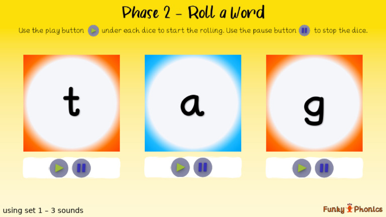 Phase 2 Roll a Word (Set 1-3 Sounds) | PDF