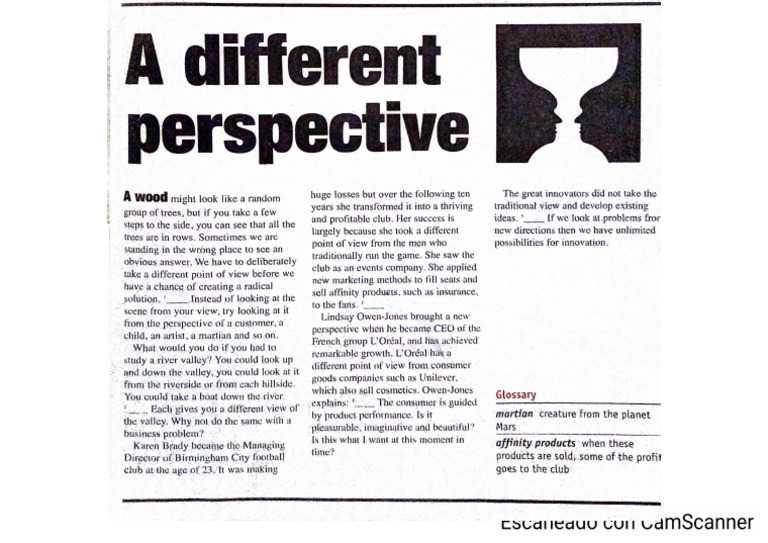 Reading A Different Perspective | PDF