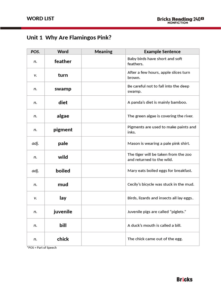 Bricks+Reading+240+Nonfiction L1 Word+List Eng | PDF | Planets | Water