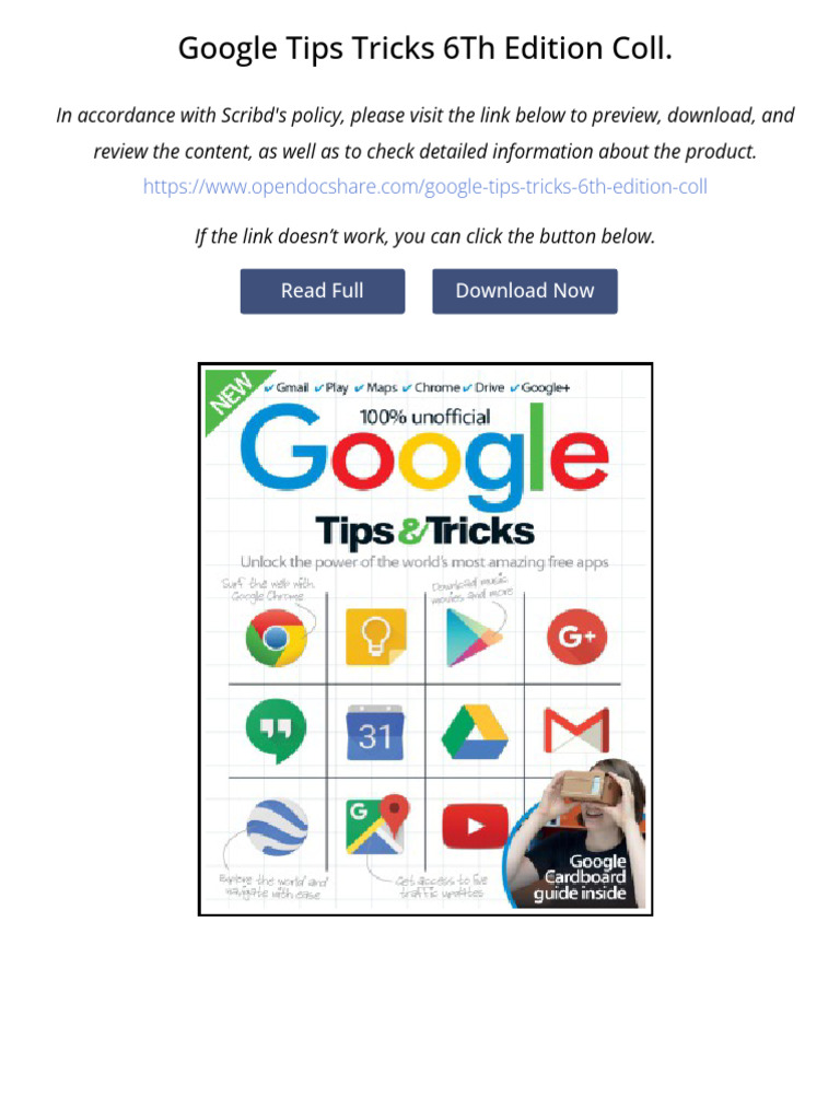 Google Tips Tricks 6th Edition Coll. available any format | PDF | Information Retrieval ...