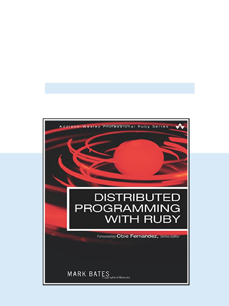 (Ebook) Distributed Programming with Ruby by Bates, Mark ISBN ...