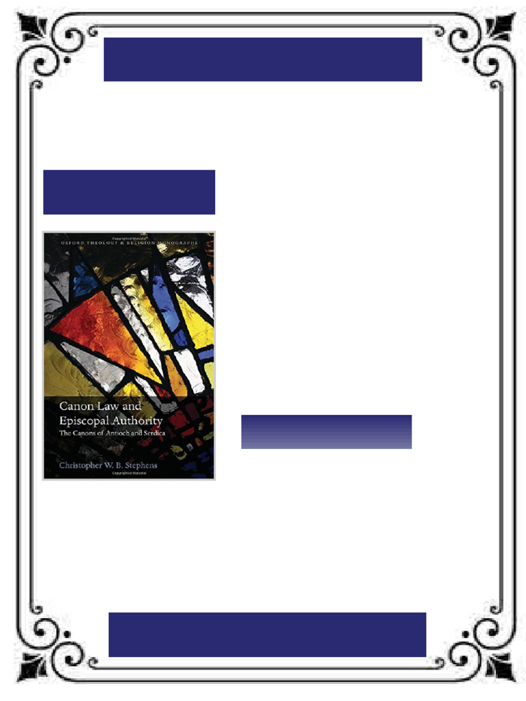 Canon law and episcopal authority the canons of Antioch and Serdica ...