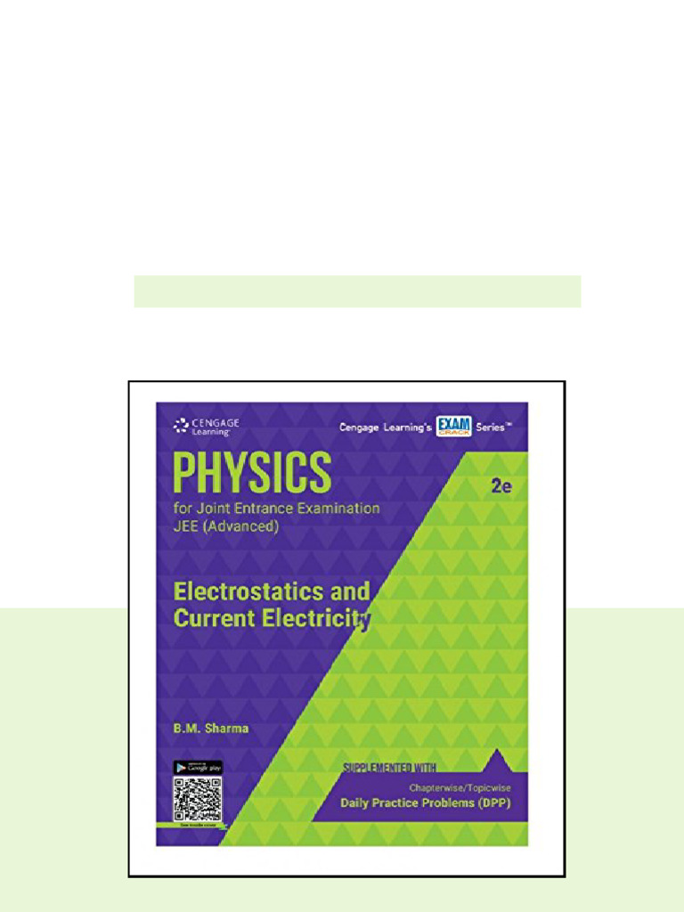 Physics For Joint Entrance Examination Jee Advanced Electrostatics And ...