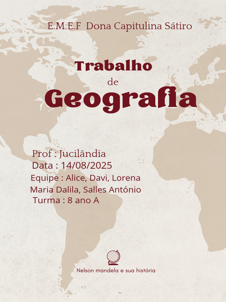 Brown Vintage Geography Map Project Cover A4 Document.pdf | PDF